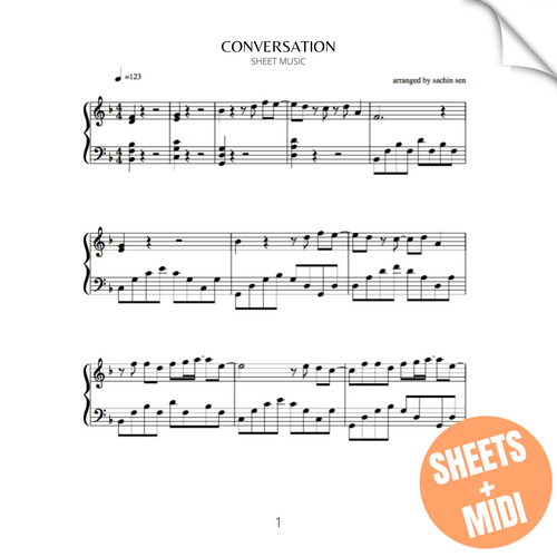 Conversation (SHEET MUSIC & MIDI) | Sachin Sen