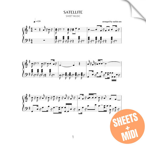 Satellite (SHEET MUSIC & MIDI) | Sachin Sen