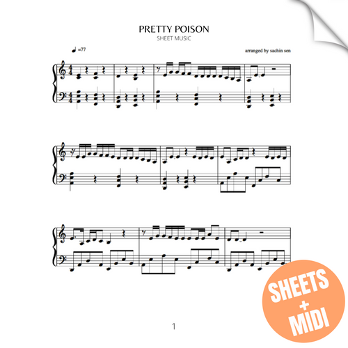 pretty poison (SHEET MUSIC & MIDI) | Sachin Sen