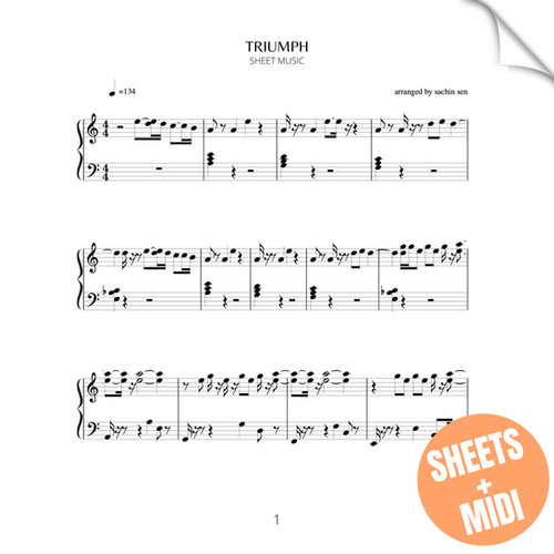 Triumph (SHEET MUSIC & MIDI) | Sachin Sen