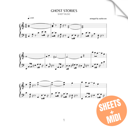 Ghost Story (SHEET MUSIC & MIDI) | Sachin Sen