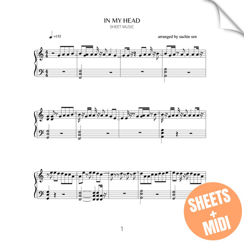 In My Head (SHEET MUSIC & MIDI) | Sachin Sen