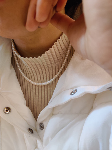 Corn Kernel Shaped Pearl Necklace | LILILIN_Jewelry
