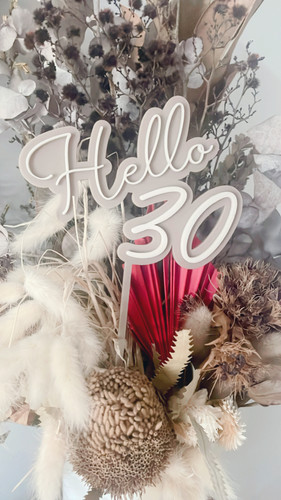 Hello "Number" Cake Topper | Gold Craft Designs 1