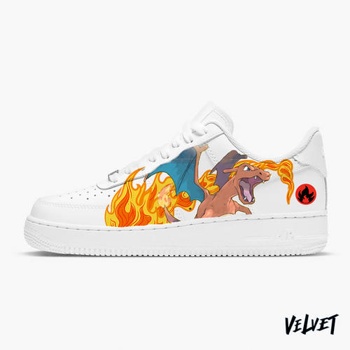Nike Air Force 1 'Blaze Pokemon - Charizard' | VelvetHoop Customs