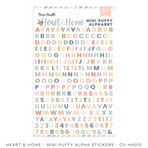 Heart & Home // Mini Puffy Alphabet Stickers // Cocoa Vanilla Studio ...