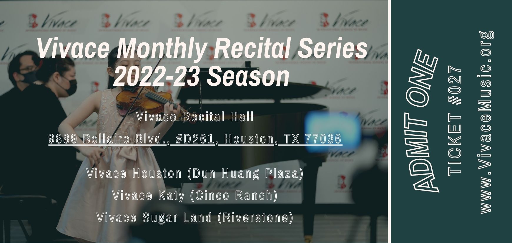 Vivace Monthly Recital Series | 2022-23 Season - XV