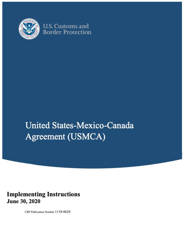 US-Mexico-Canada Agreement (USMCA) Implementing Instructions (Final ...