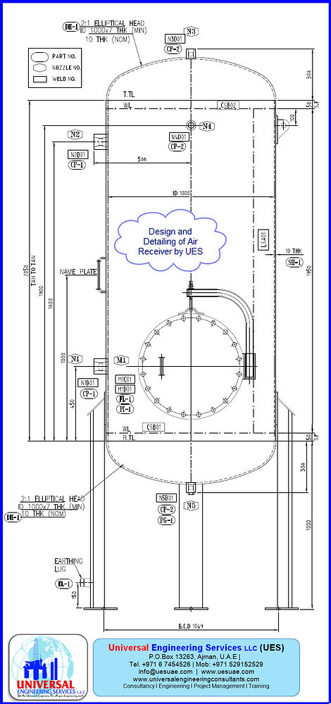 Design and Detailing of Air Receiver