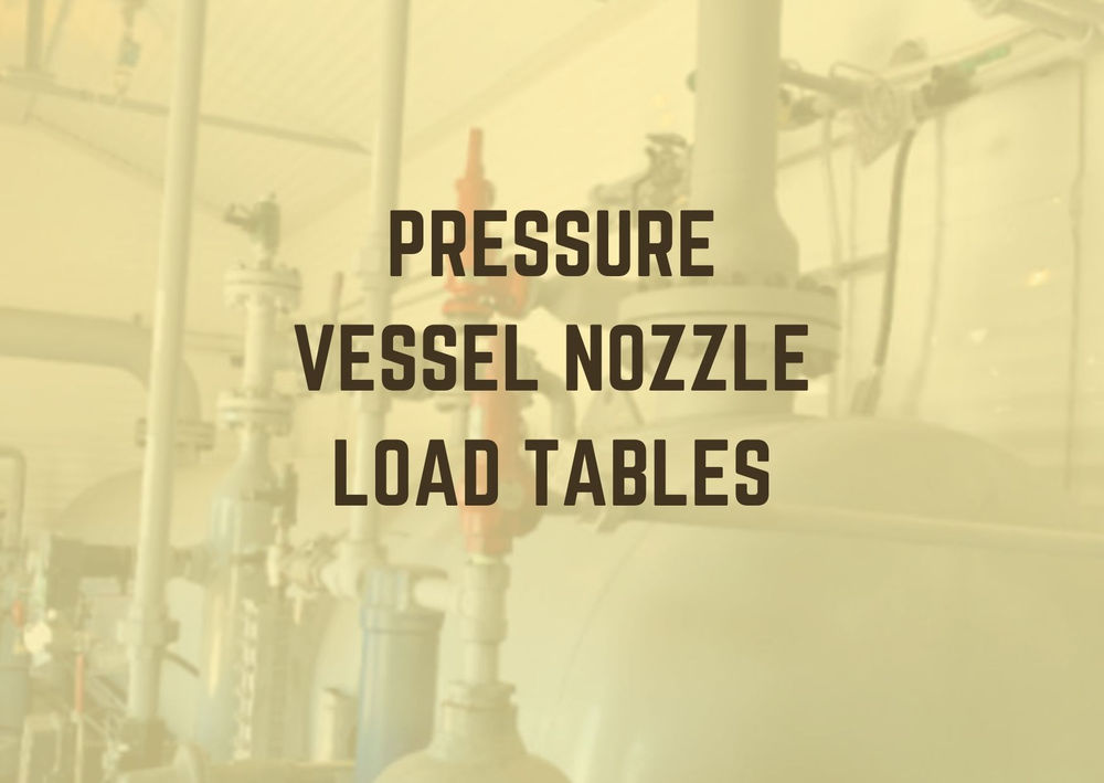 Pressure Vessel Nozzle load tables| Design of pressure vessels| UES ...