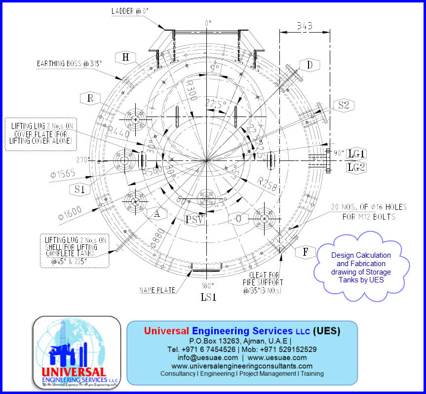 Design Calculation and Fabrication drawing of Storage Tank