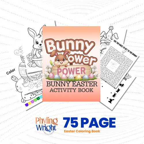 Bunny Power Coloring and Activity Book | Phyling Wright