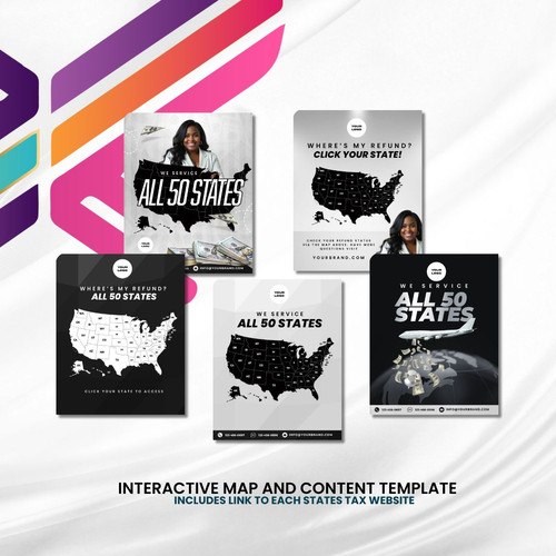 Black and White Interactive Tax Map Template n | Phyl Graphics