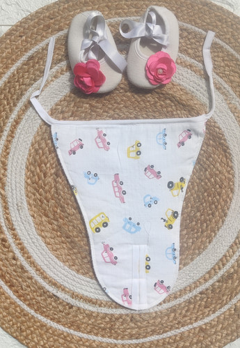 Muslin Padded Nappy - Car | Cozy Button