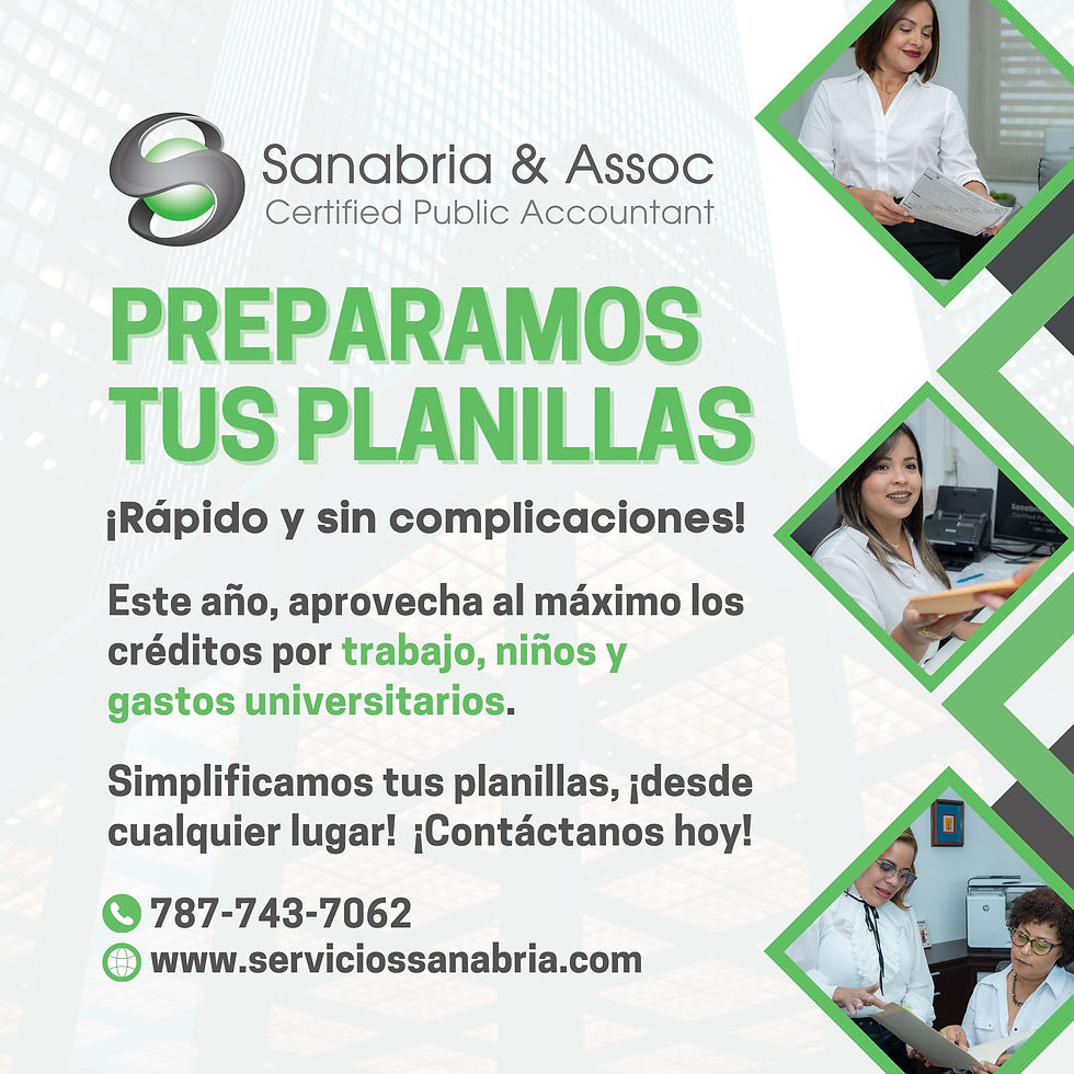 PLANILLA ESTATAL, FEDERAL Y CORPORATIVA | Sanabria y Asociados