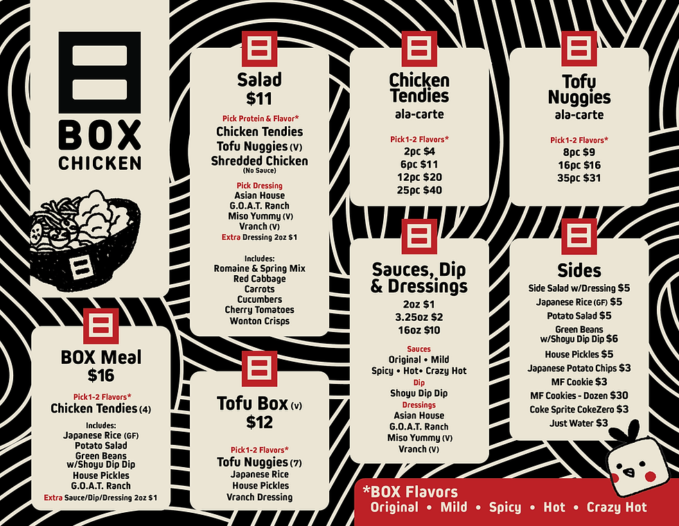 MENU | BOX Chicken