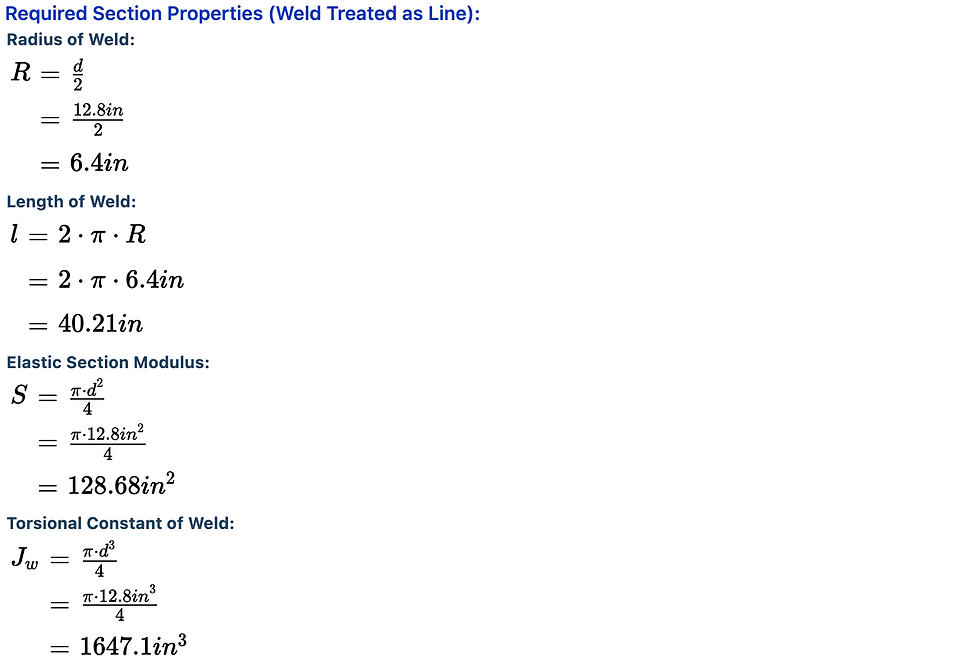 Circular Fillet Weld Design (AISC 360)