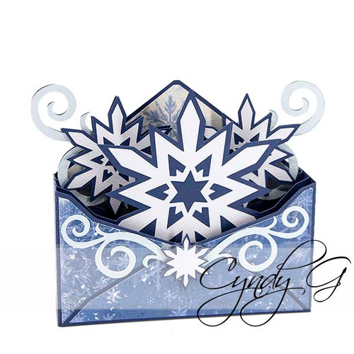 Snowflake Envelope Box Card SVG | Cyndy G SVG