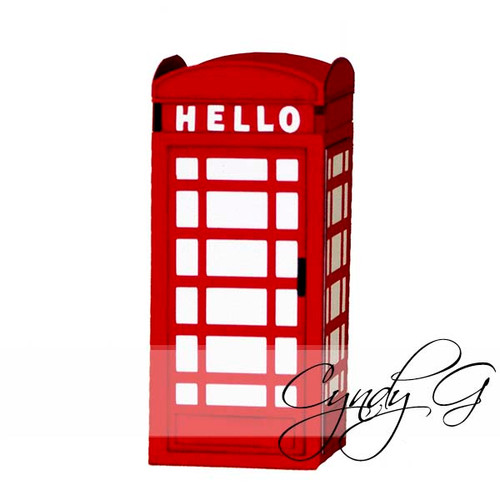 English Phone Booth Box SVG | Cyndy G SVG