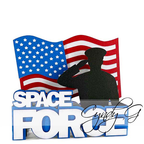 Space Force Box Card SVG – Male | Cyndy G SVG