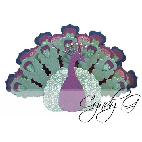 Peacock Box Card SVG | Cyndy G SVG birthday cards