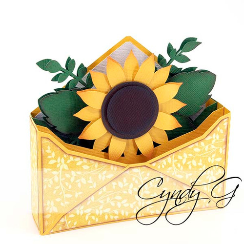 Sunflower Envelope Box Card SVG | Cyndy G SVG
