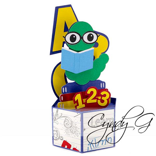 Bookworm Pop Up Card SVG | Cyndy G SVG