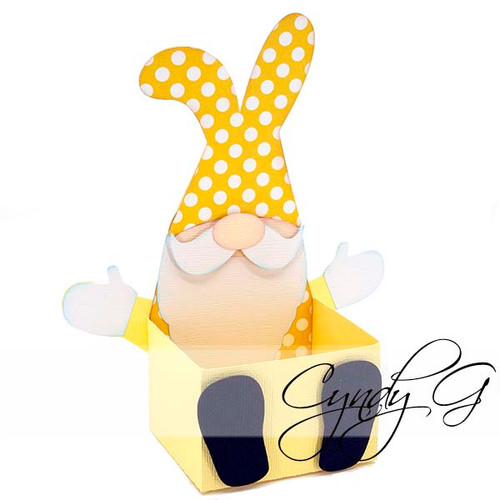 Gnome Bunny Belly Box SVG | Cyndy G SVG