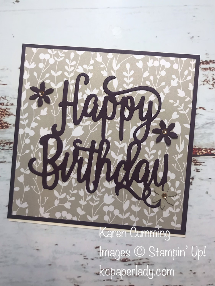 HAPPY BIRTHDAY EASEL CARD USING THE HAPPY BIRTHDAY THINLITS DIE