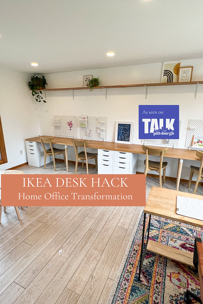 An IKEA Desk Hack Home Office Transformation: From Formal to Fabulously ...