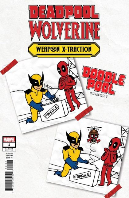 Deadpool Wolverine Weapon X-Traction #1B (Doodlepool Variant) | Attix ...