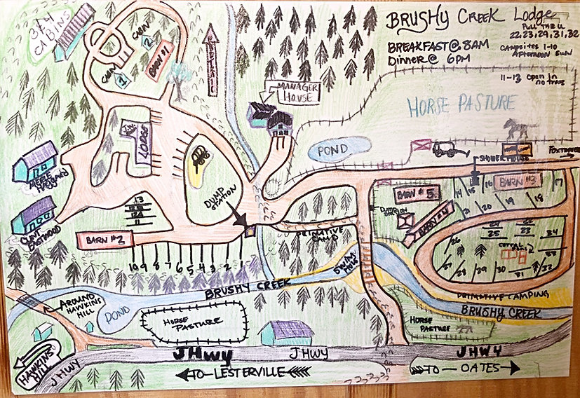 Campgrounds and Horse Trail Map | Brushy Creek