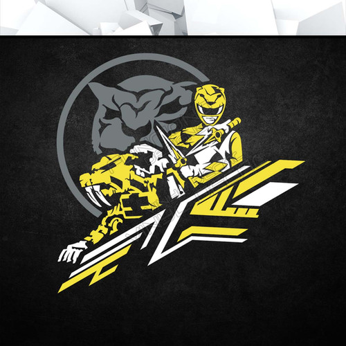 PWR - Yellow Ranger Vinyl Decal | Funmono Designs