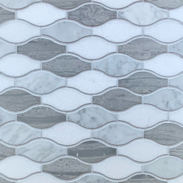 Bianco Carrara - Blue Grigio - Thassos Ornament Honed | Z Collection