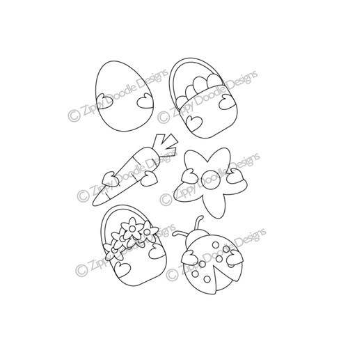 Gonk Spring Accessories Pack 1 Appliqué Patterns - Download | Zippy Doodle