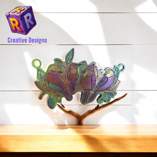 Resin epoxy birds on a wire | R3 Creative Designs