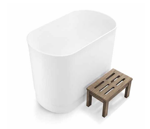 Nido Freestanding Composite Stone Bathtub-Matt White | ArchiBathware
