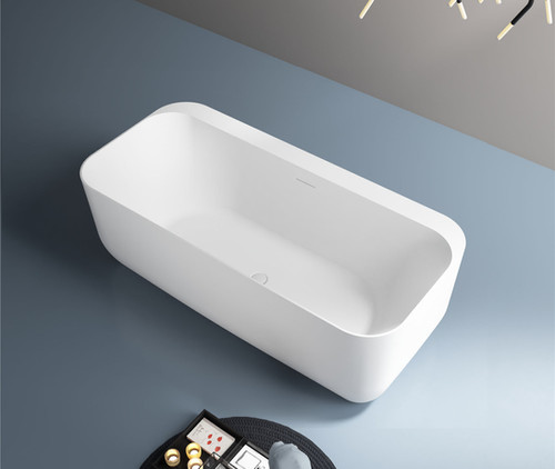 Flute Oval Freestanding Bath 1700mm Matte White | JingHong