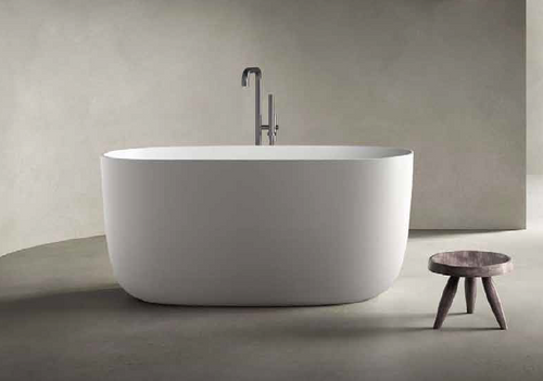 Oasi Freestanding Composite Stone Bathtub-Matt White | ArchiBathware