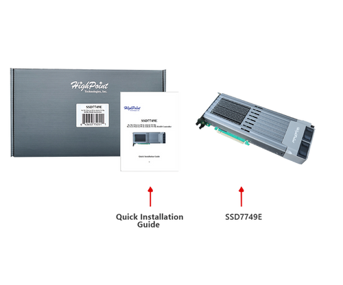 SSD7749E PCIe 4.0 x16 / 8x E1.S Ports | HighPoint-tech.com