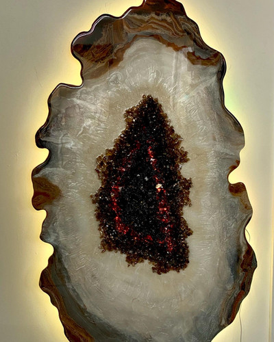 Desert Diamond Geode with LED LIGHT | laserpic