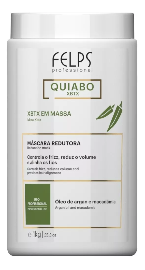 Felps Quiabo xbtx de Okra Massa Creme Alisamento tratamento 1kg 35.3 Oz ...