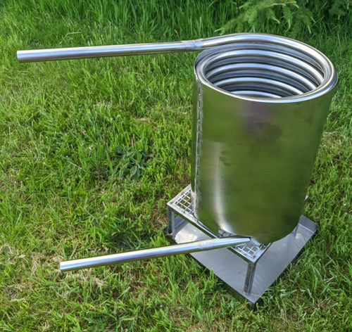 Double 32mm tube (1-1/4") heater coil with fireguard. Heat water ...