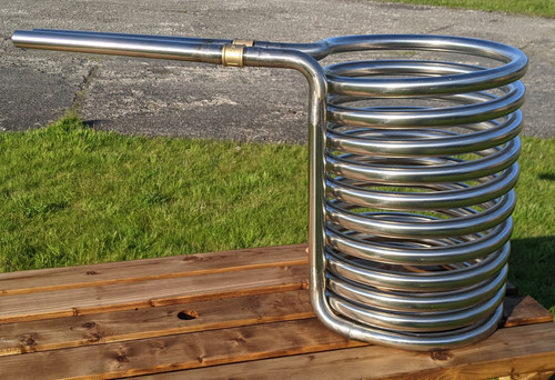 Double 32mm tube (1-1/4") heater coil with upper detachable tails ...