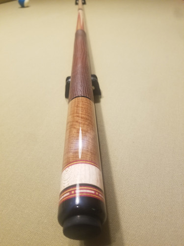 Custom Pool Cue, Coffee wood and Curly Maple | GAR Custom Cues