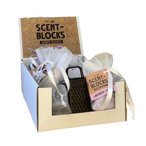 Display scent blocks Lavender fields and Opium | soapandgifts