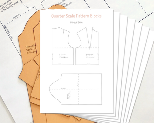 Printable Quarter-Scale Bodice and Sleeve Pattern Blocks | The Sewing ...