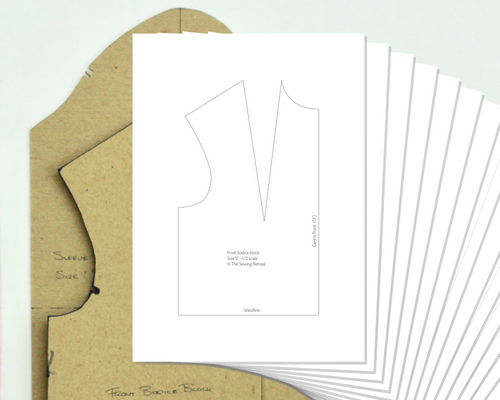 Printable Half-Scale Bodice and Sleeve Pattern Blocks | The Sewing Retreat