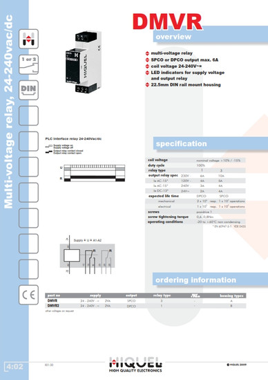 HIQUEL PLC Interface Relay | MET