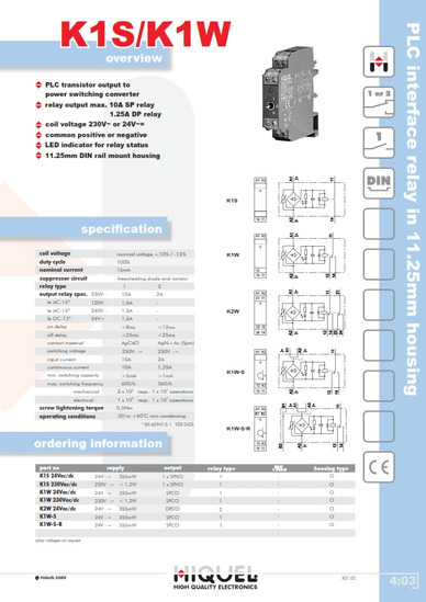 HIQUEL PLC Interface Relay | MET